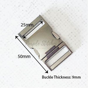 1" / 25mm Metal Side Release Buckle, Thick and Heavy Metal Buckle ...