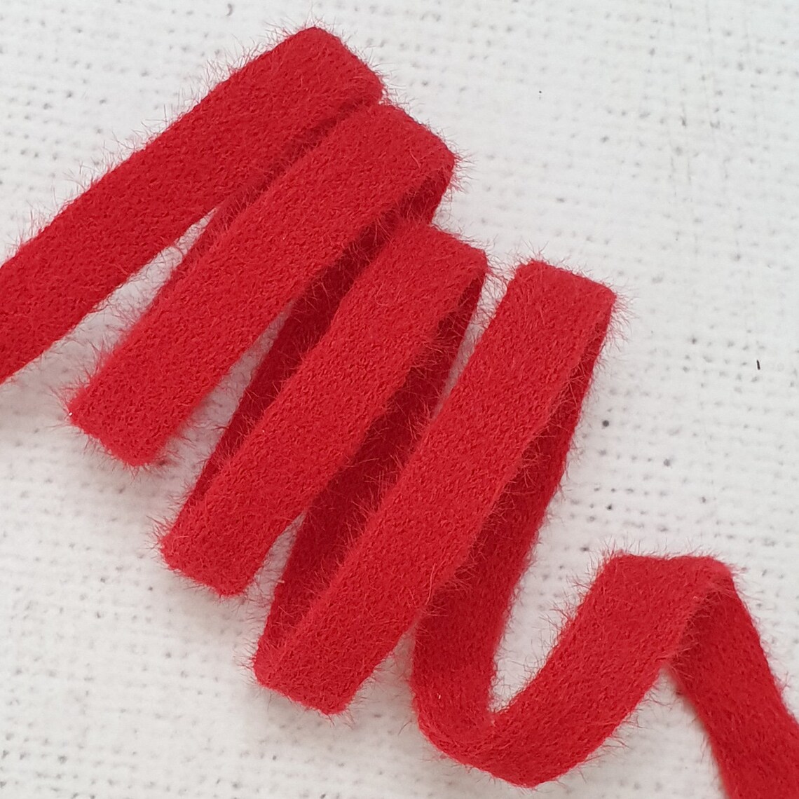12mm RED faux fur hairy ribbon tubular ribbon hair bow | Etsy
