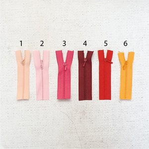 Tiny 7cm / 2-3/4" Size 0 Closed End Zipper, Multi Colour Zip for Doll ...