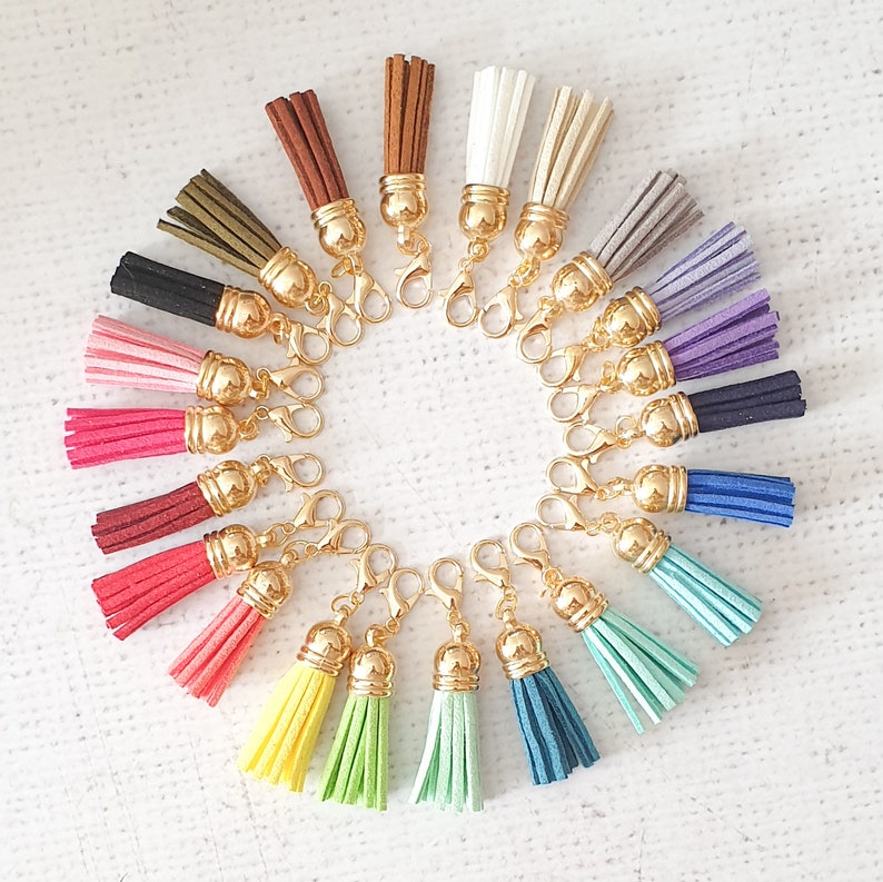 Tassels Zipper Charm Faux Suede Tassel Charm Tassel Clip - Etsy UK