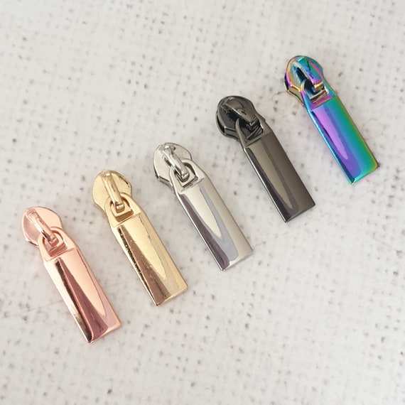 Metal Zip Slider with rectangular Zipper Pull 5 zip slider | Etsy