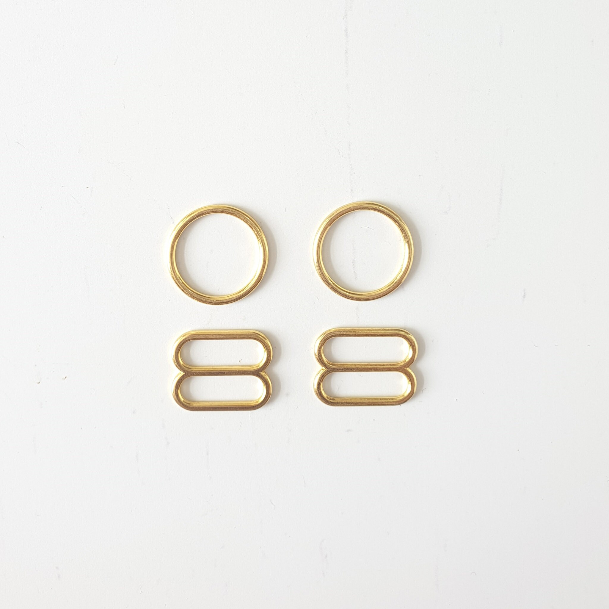 12mm GOLD Colour Bra Rings and Sliders - 1/2 Inch Metal Alloy Rings ...