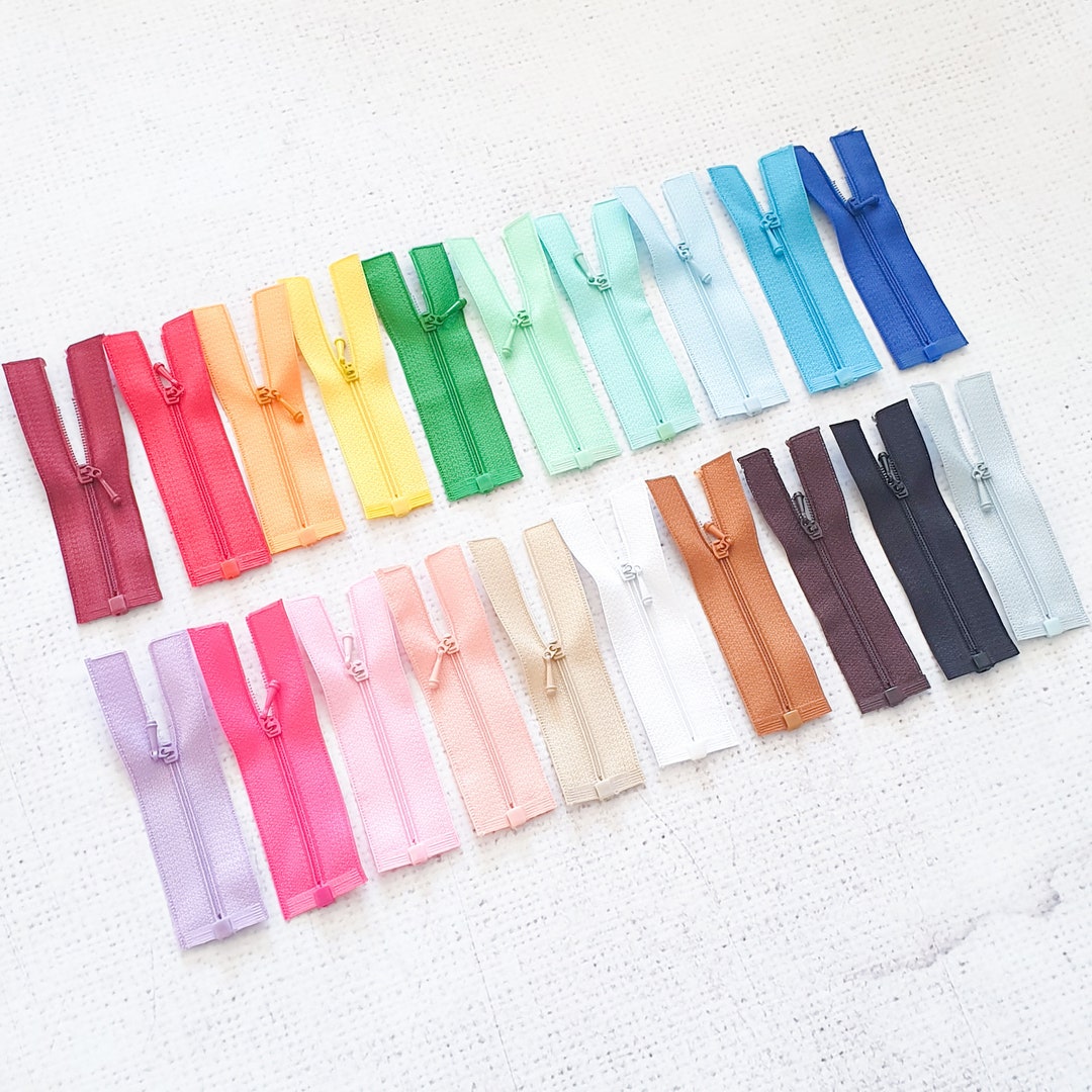 Tiny 7cm / 2-3/4" Size 0 OPEN END Zipper, Multi Colour Zip for Doll ...
