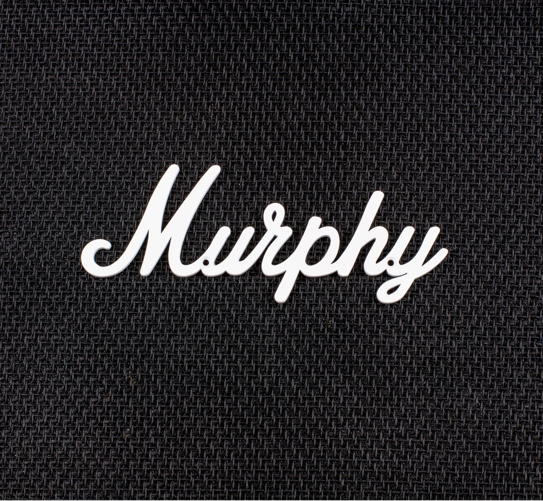 Custom Guitar Amp Badge: Stainless Steel Metal Emblem, Marshall Font - Etsy