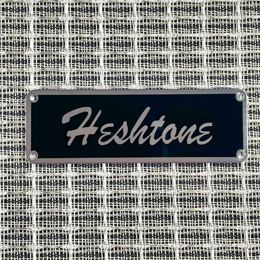 Custom Amp Plate Badge: Brushed Aluminum Fender-style Emblem - Etsy