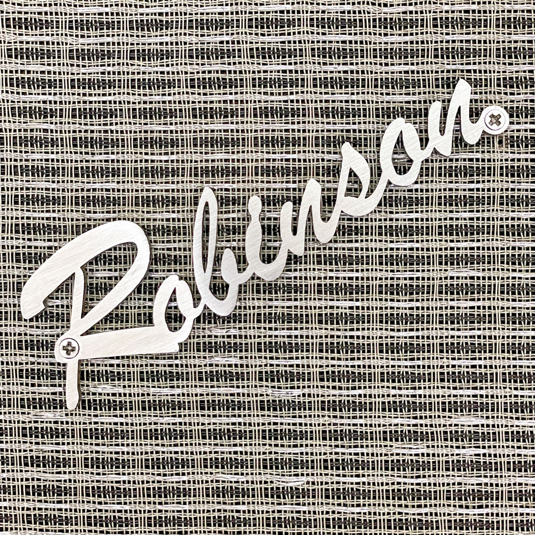 Fender Style Amp Badge – Custom Stainless Steel Nameplate – Brushed ...