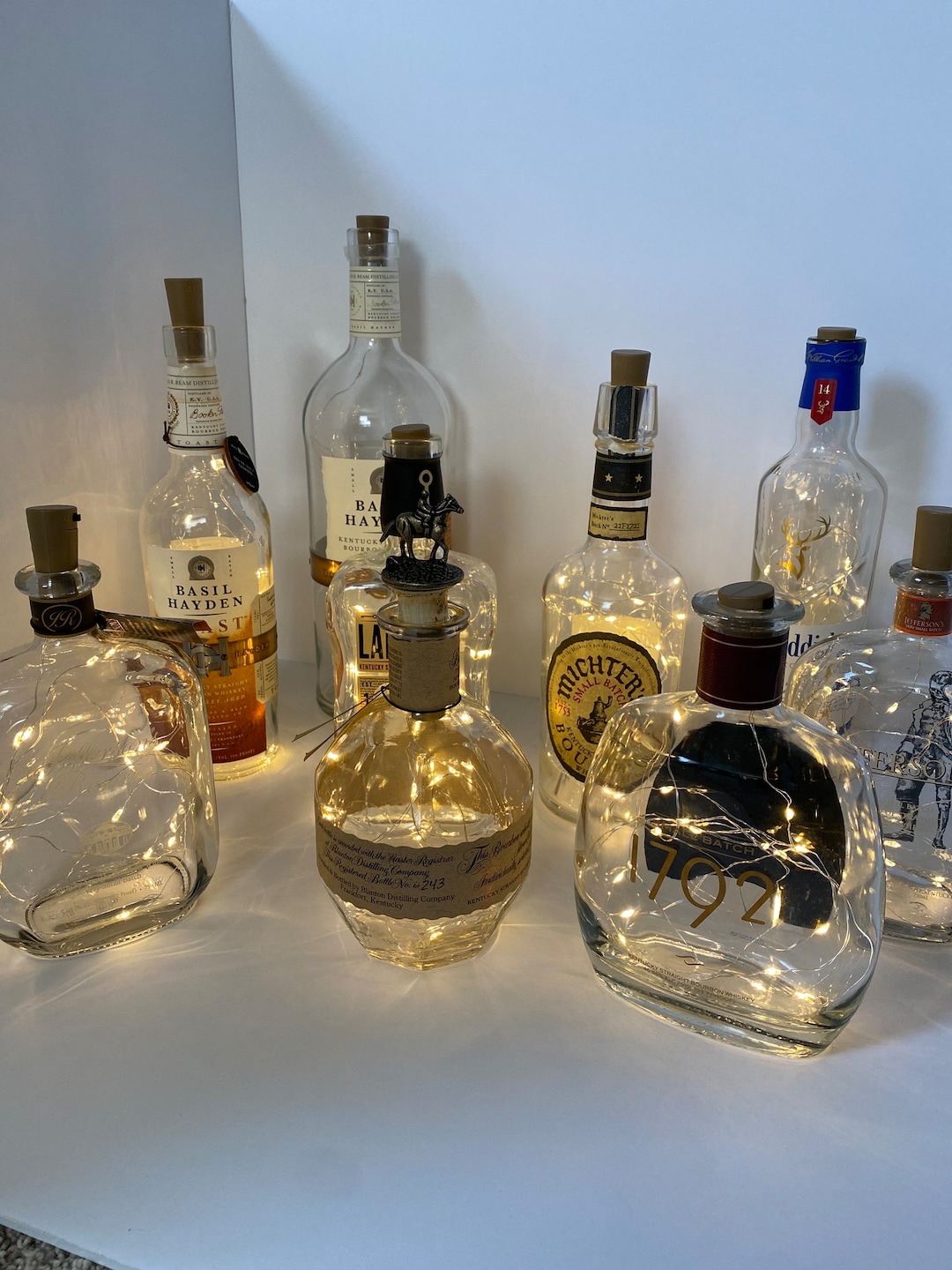 Bourbon Bottle Decor With LED Lights - Perfect Gift for the Bourbon ...