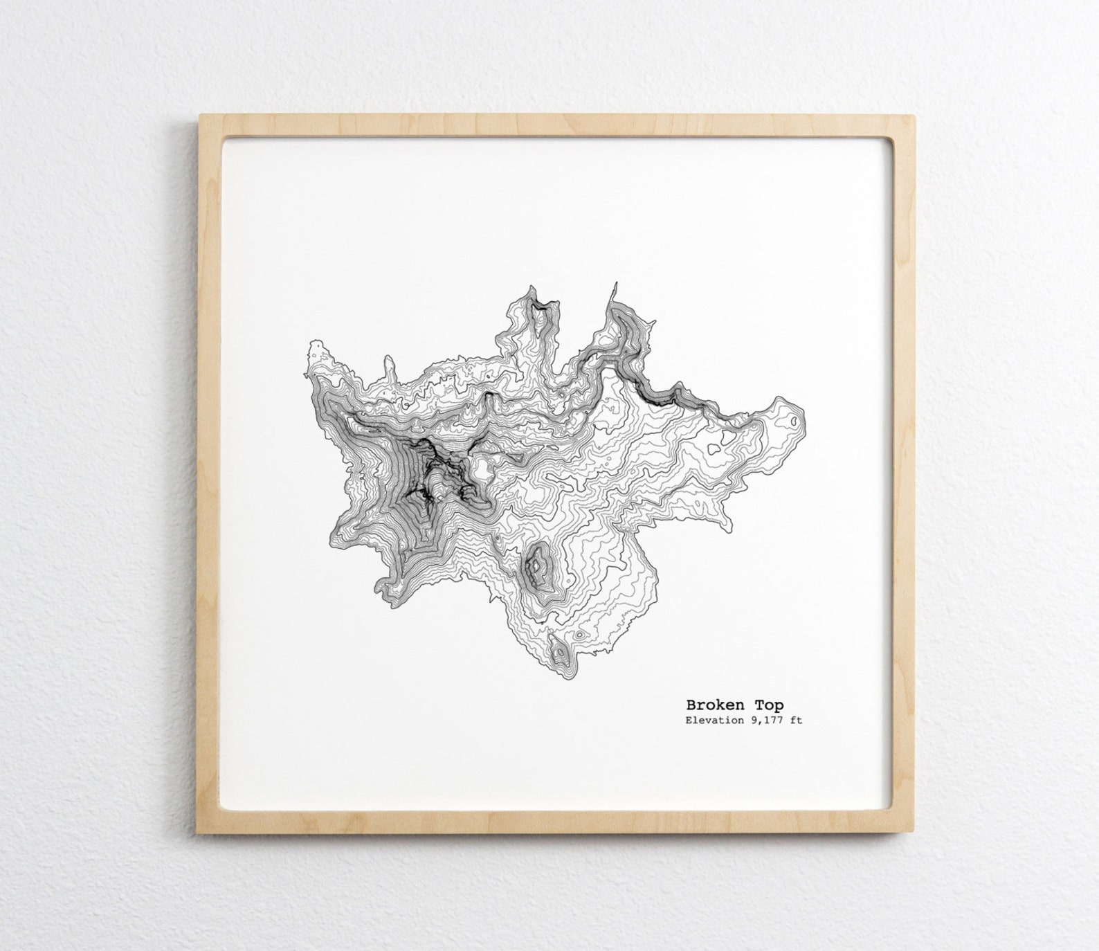 Broken Top Oregon Art Print Topographic Map - Etsy