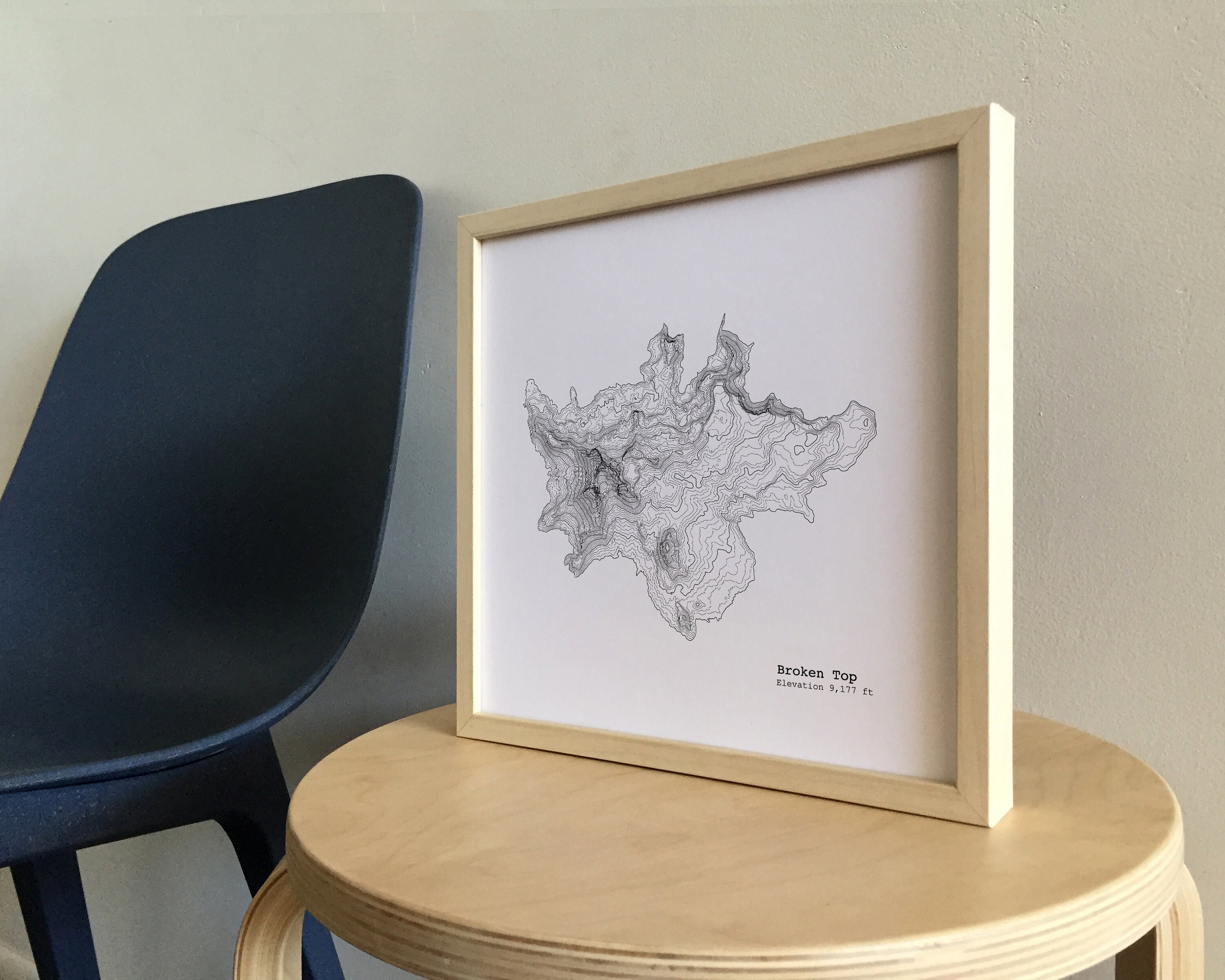 Broken Top Oregon Art Print Topographic Map | Etsy