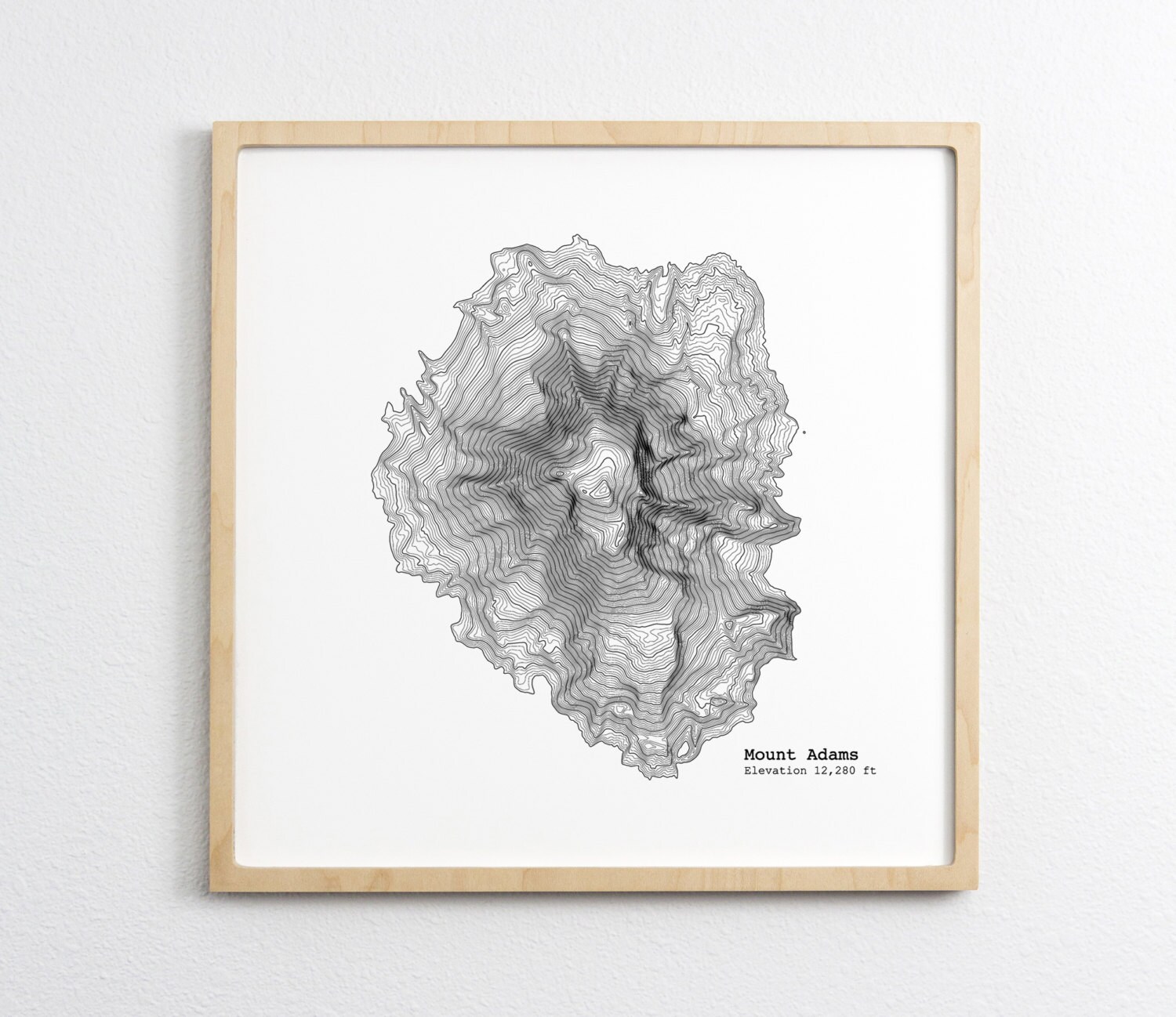 Mount Adams Washington Topographic Map Art Print | Etsy