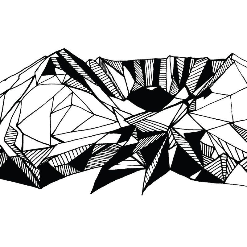 Mt. St. Helens Washington Polygonal Drawing Art Print - Etsy