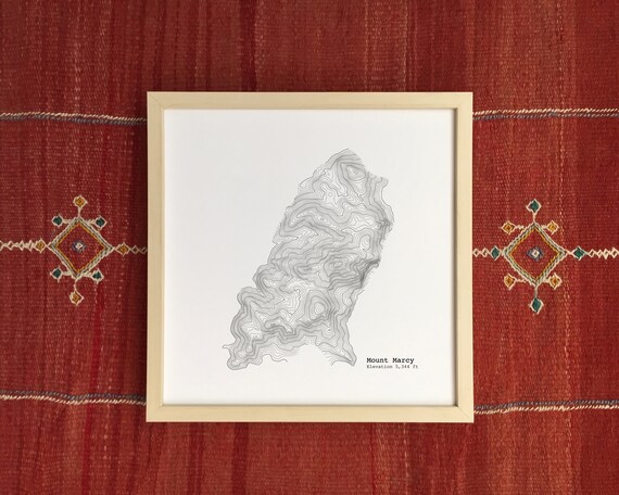 Mount Marcy New York High Point Topographic Map Art Print - Etsy