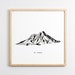 Mount Shasta Polygonal Mountain Drawing Art Print - Etsy