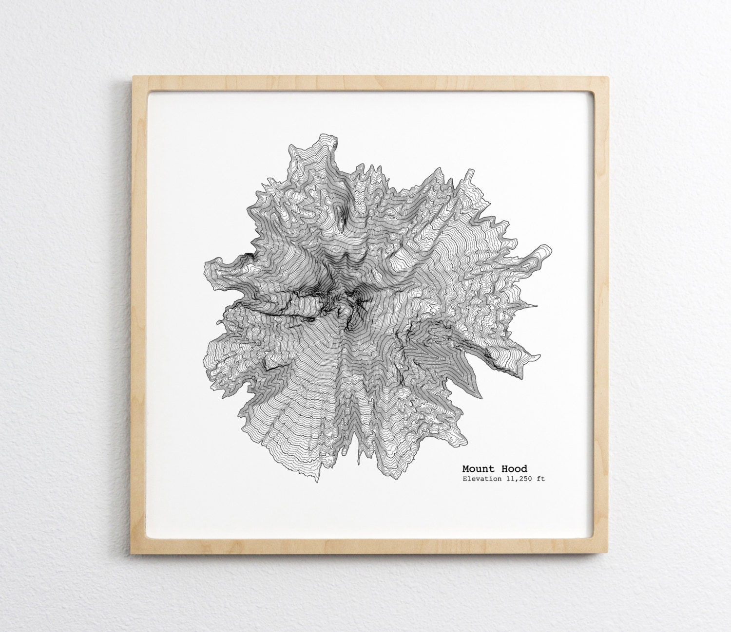 Cascade Range Mountains Topographic Map Art Print Set | Etsy