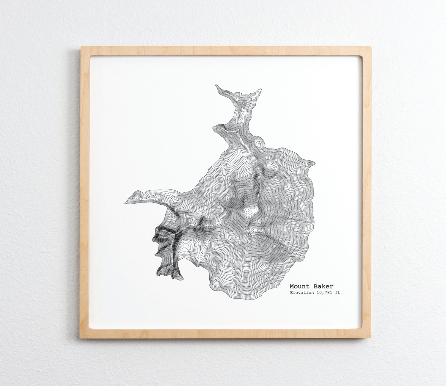 Mount Baker Topographic Map Art Print Wall Art Home Decor | Etsy