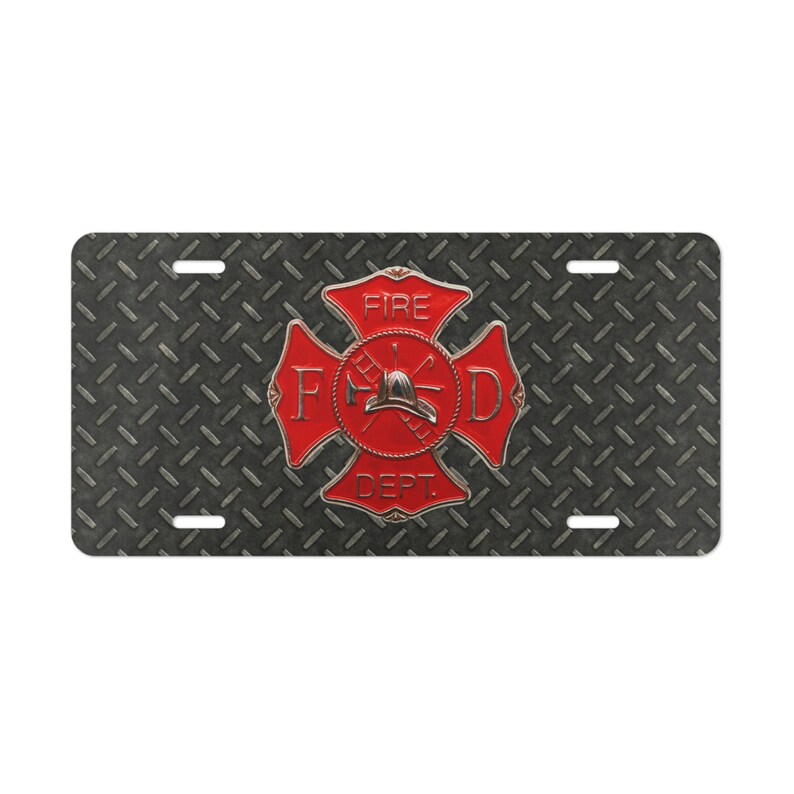 Customizable Firefighter Vanity Plate | Personalized License Tag for ...