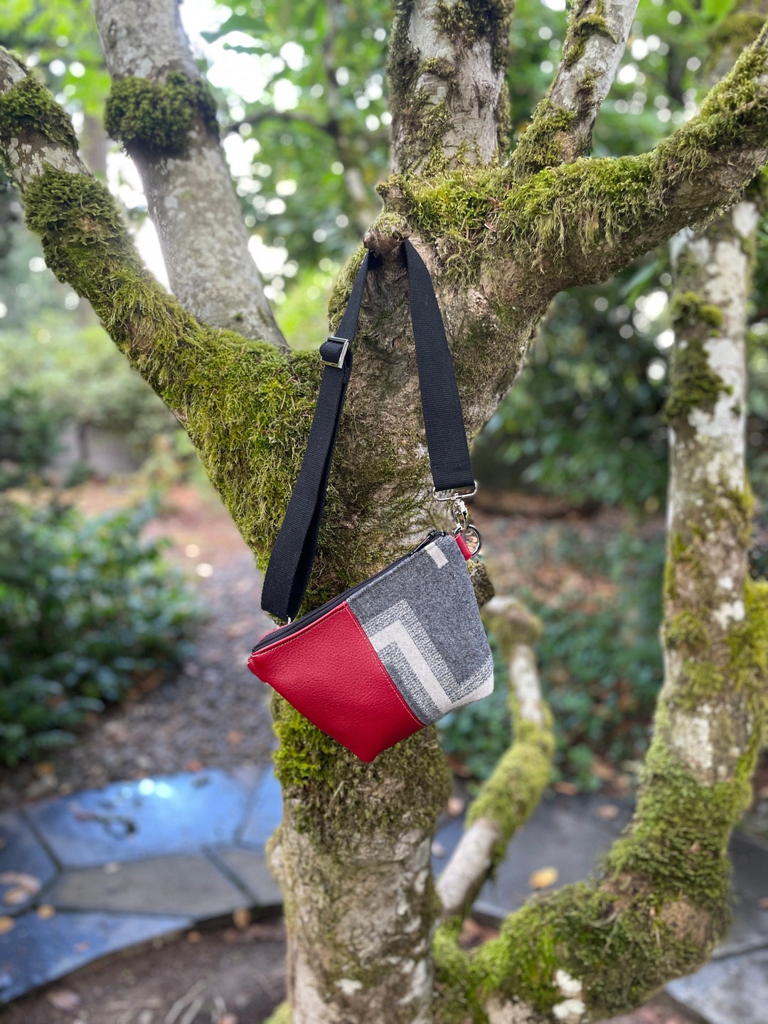 Fanny Pack Belt Bag in Wool and Leather-san Miguel-hip Bag-festival Bag ...