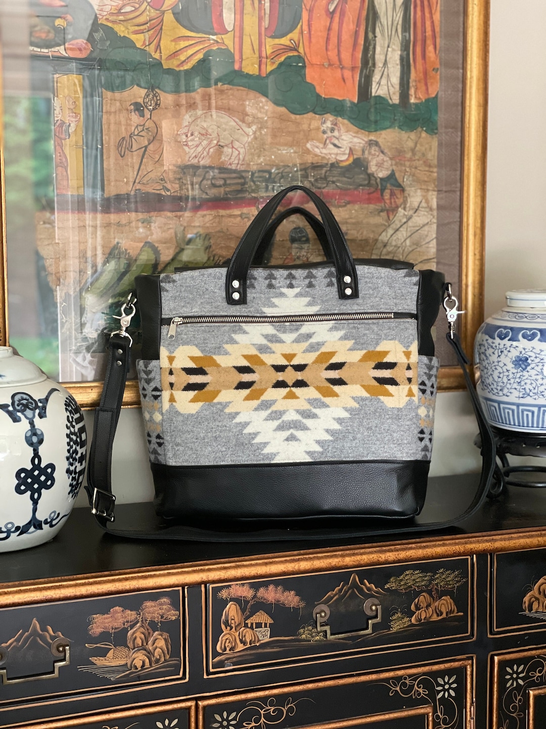 Gender Neutral Backpack, Diaper Bag, Satchel, Weekender in Wool and ...