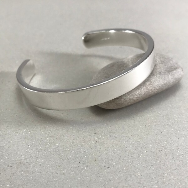 Heavy Silver Bangle - Etsy UK