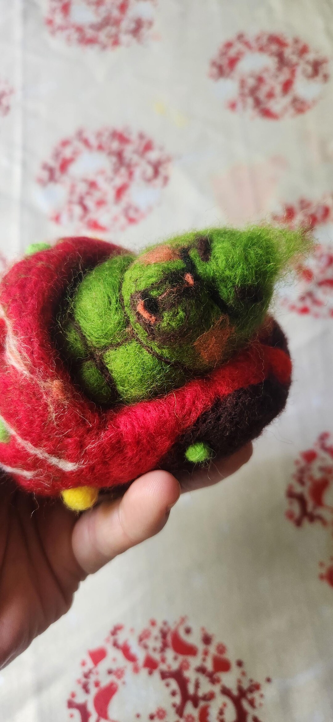 Baby Grinch in Basket Needle Felted Christmas Ornament Pure Wool - Etsy