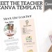 Meet the Teacher Template Canva Template Editable Template Back to ...