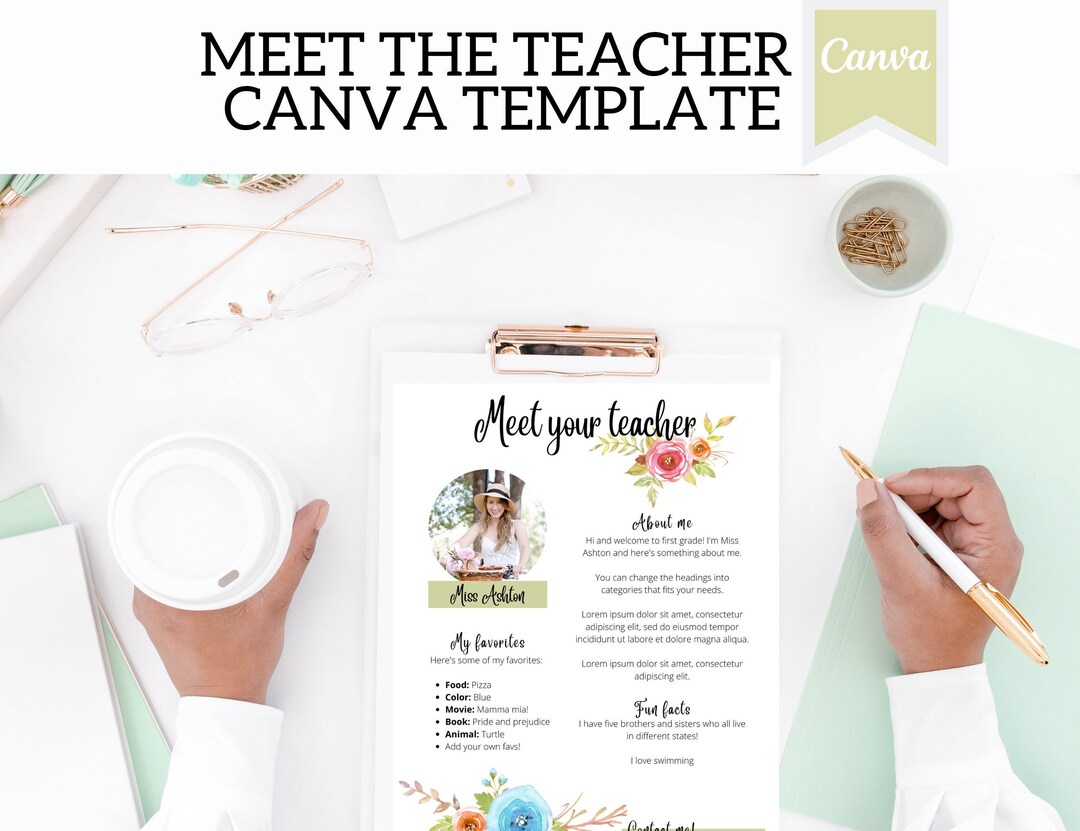 Meet the Teacher Template Canva Template Editable Template Back to ...