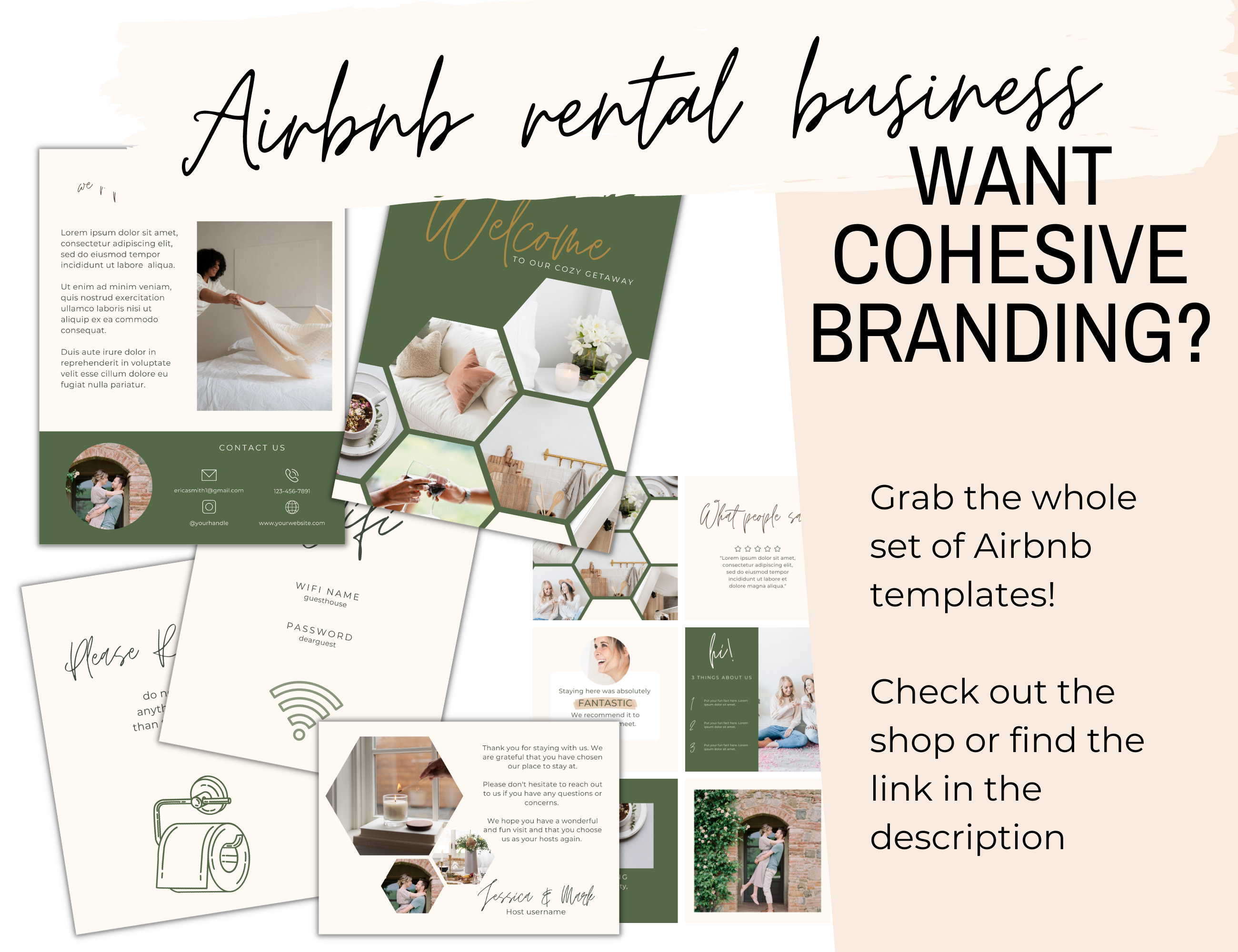 Airbnb Welcome Sign Template Editable in Canva for Rental Home, Airbnb ...
