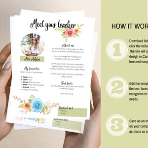 Meet the Teacher Template Canva Template Editable Template Back to ...