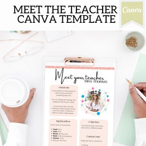 Meet the Teacher Template Canva Template Editable Template Back to ...