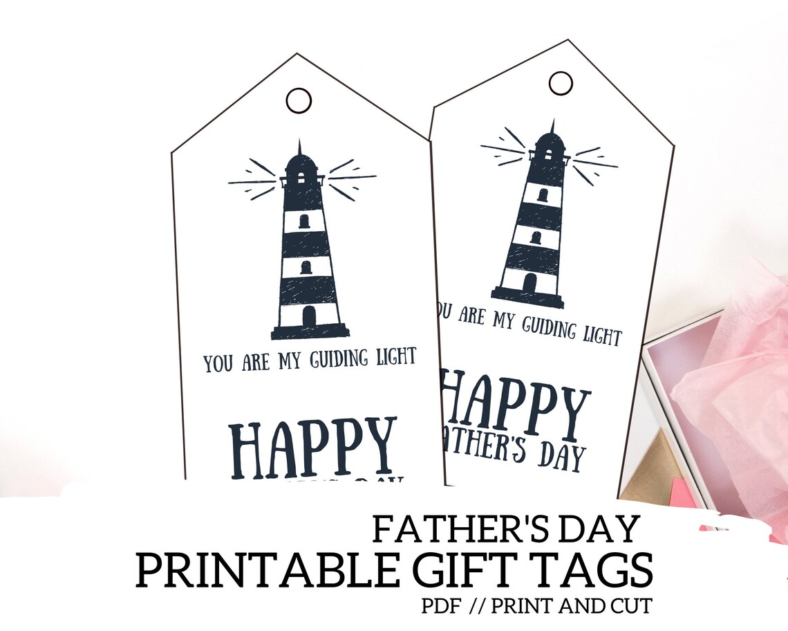 Fun Father's Day Printable Gift Tags, Modern Father's Day Printable ...