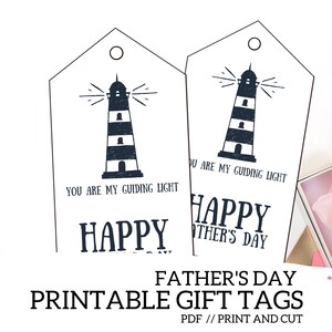 Fun Father's Day Printable Gift Tags, Modern Father's Day Printable ...