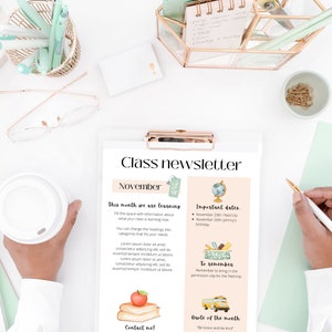 Classroom Newsletter Canva Template Editable Template Back to School ...