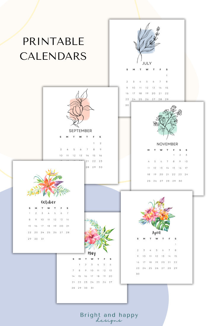 Printable 2024 Desk Calendar Monstera Boho Printable Monthly Calendar ...