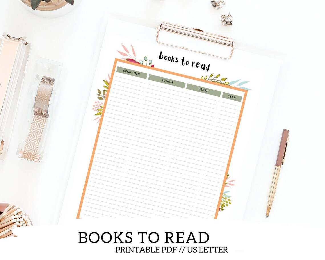 Printable Books to Read Reading Goal Planner Reading Journal - Etsy Norway