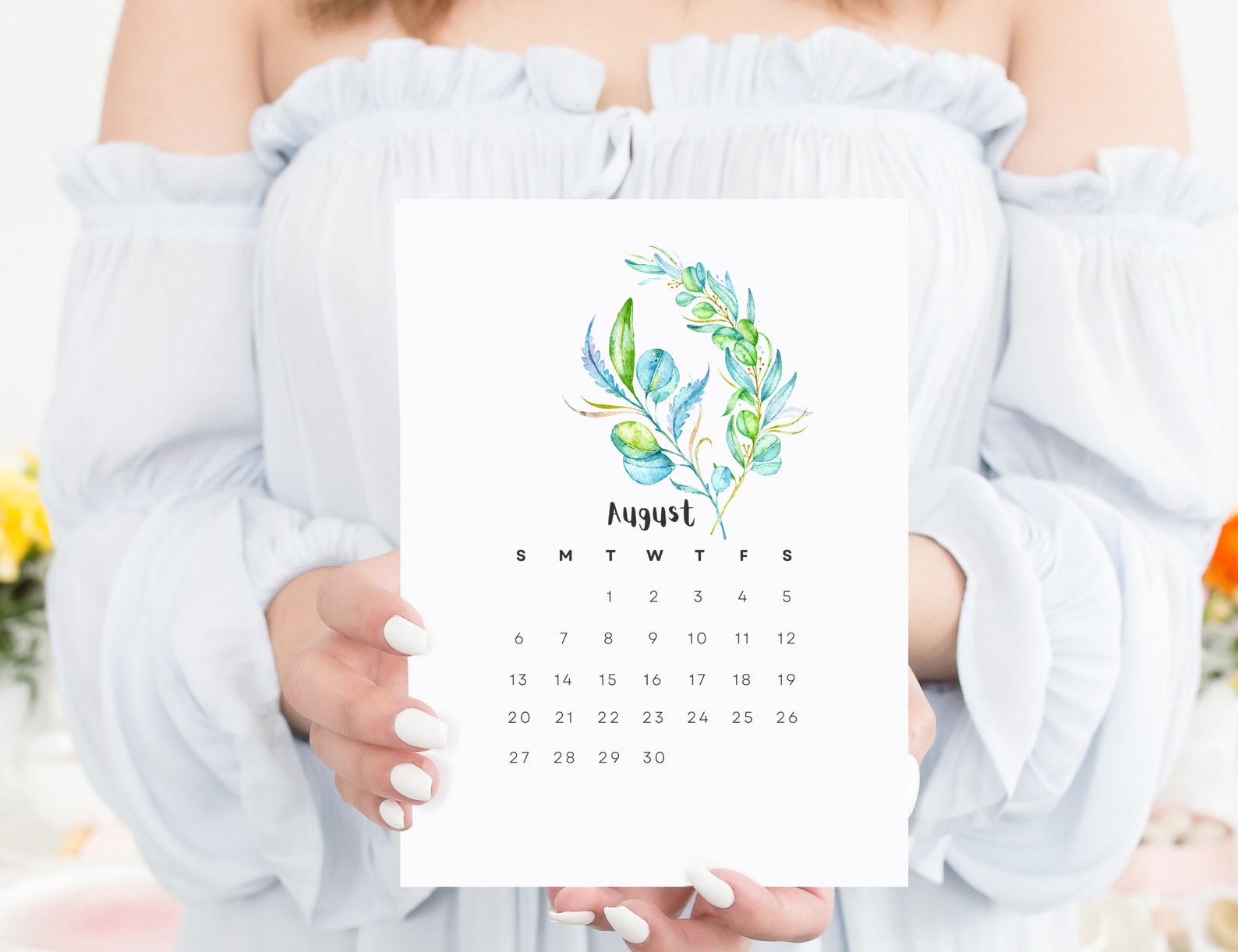 Printable 2024 Desk Calendar Monstera Boho Printable Monthly Calendar ...