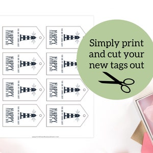 Fun Father's Day Printable Gift Tags, Modern Father's Day Printable ...