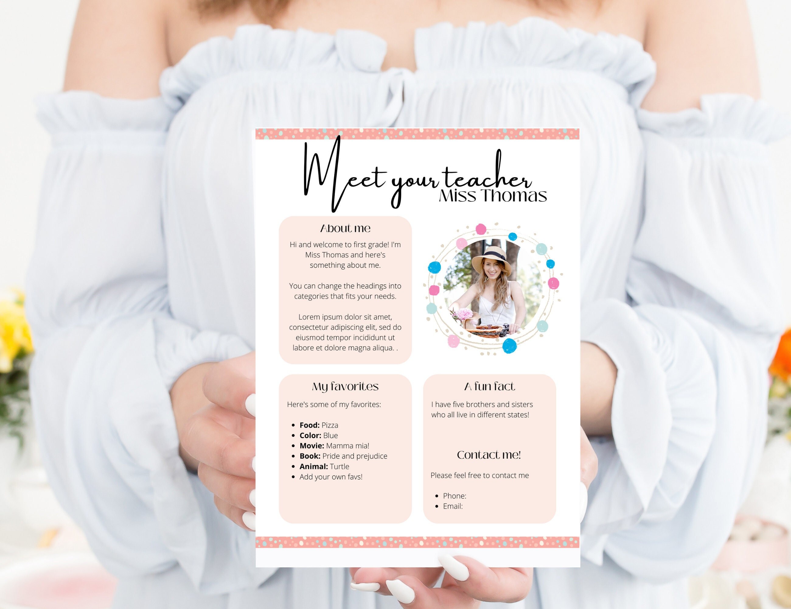 Meet the Teacher Template Canva Template Editable Template Back to ...
