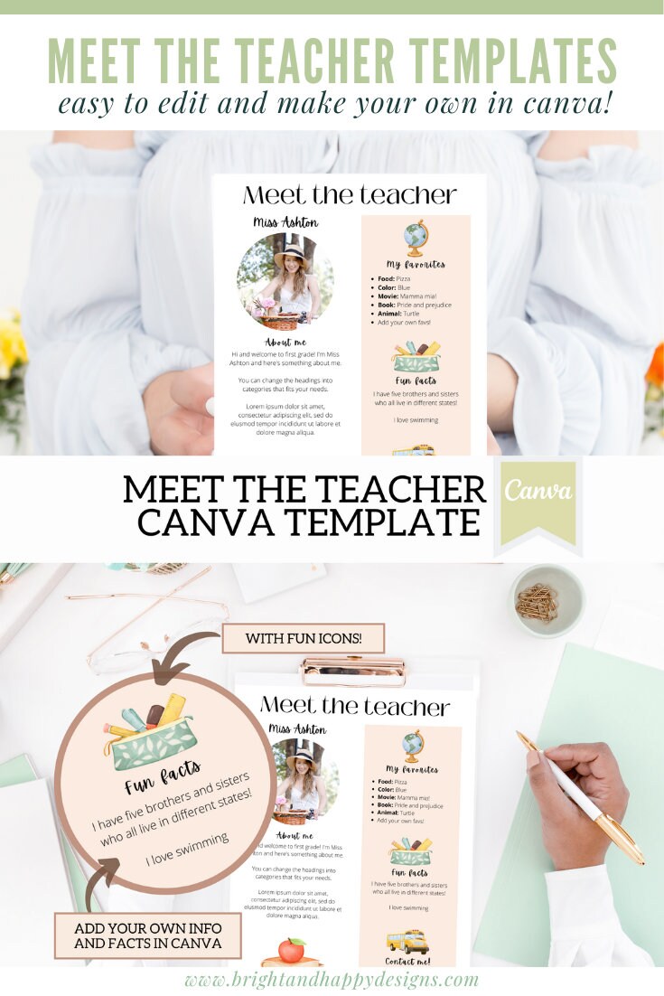 Meet the Teacher Template Canva Template Editable Template - Etsy Australia