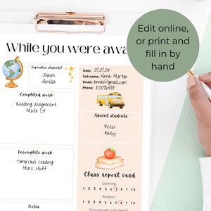 Teacher Bundle Canva Templates With Meet the Teacher, Substitute Note ...