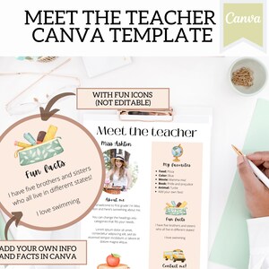 Meet the Teacher Template Canva Template Editable Template Back to ...