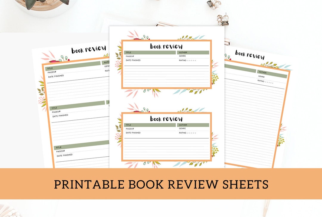 Printable Book Review Cards, Printable Reading Journal Book Review ...