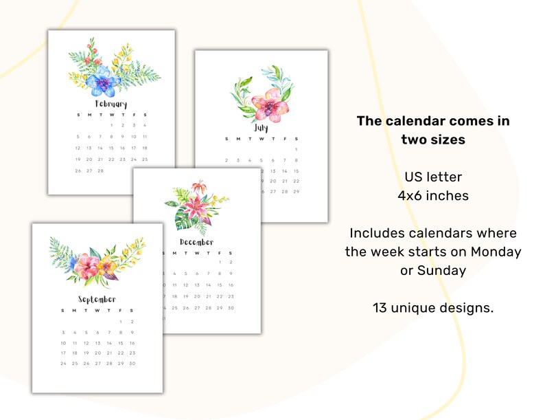 Printable 2024 Desk Calendar Monstera Boho Printable Monthly Calendar ...