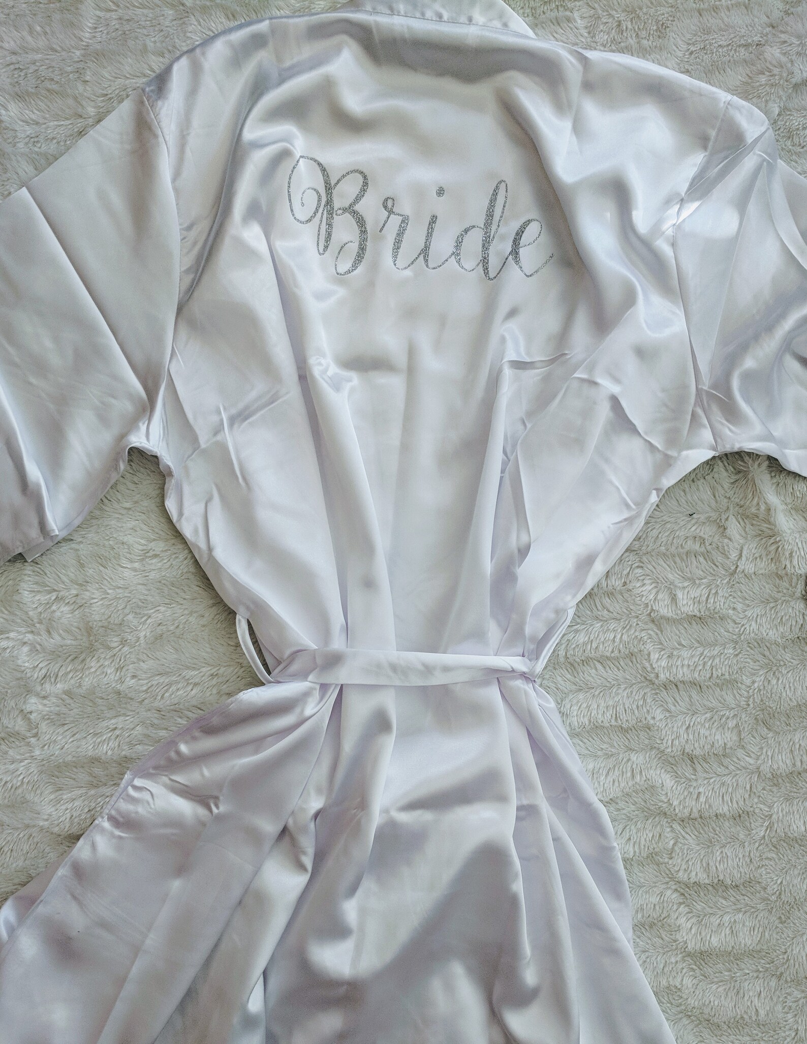 Robes Solid Colour Satin Robe Wedding Party Robes Satin | Etsy Canada