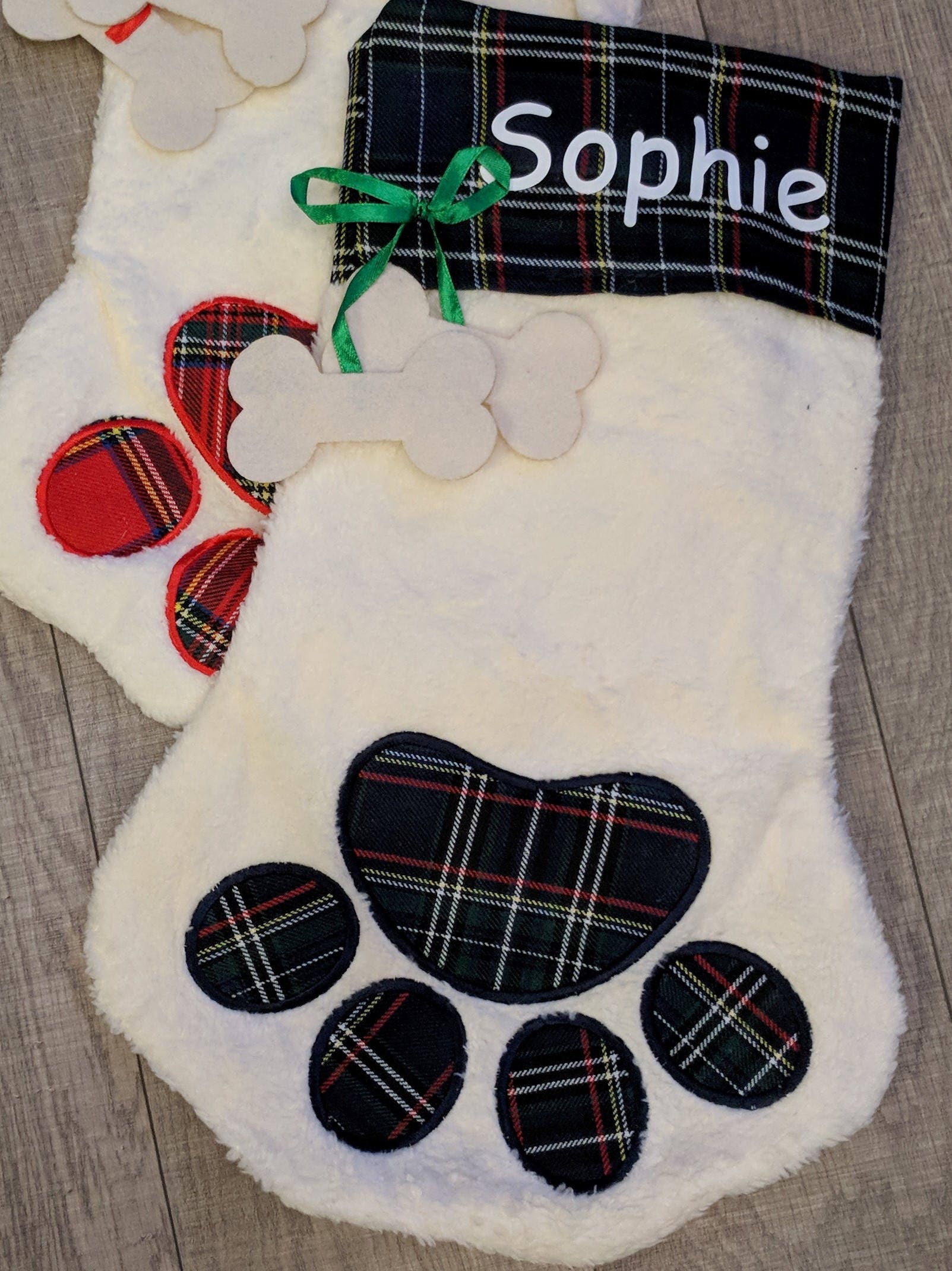 Dog Stocking, Paw Stocking, Stockings for Pets, Stocking in Shape of a ...