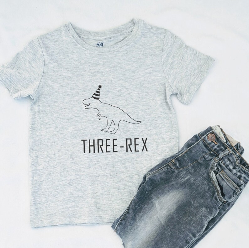 Three Rex Birthday Shirt Three Rex 3 Rex Baseball T Shirt - Etsy