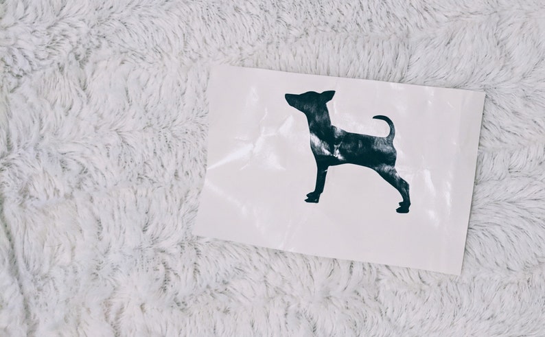 Min Pin Dog Silhouette Decal DIY Miniature Pinscher Decal | Etsy
