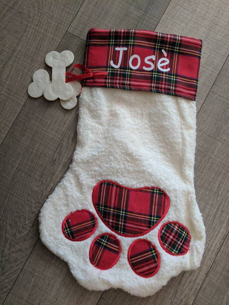 Dog Stocking, Paw Stocking, Stockings for Pets, Stocking in Shape of a ...
