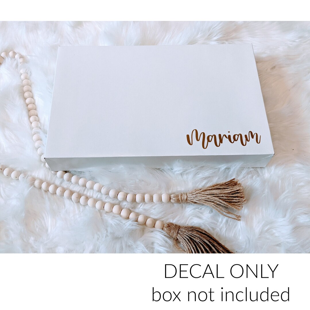 Personalised Bridesmaid Box Decals, Single Name Decal, DIY, Bridesmaid ...
