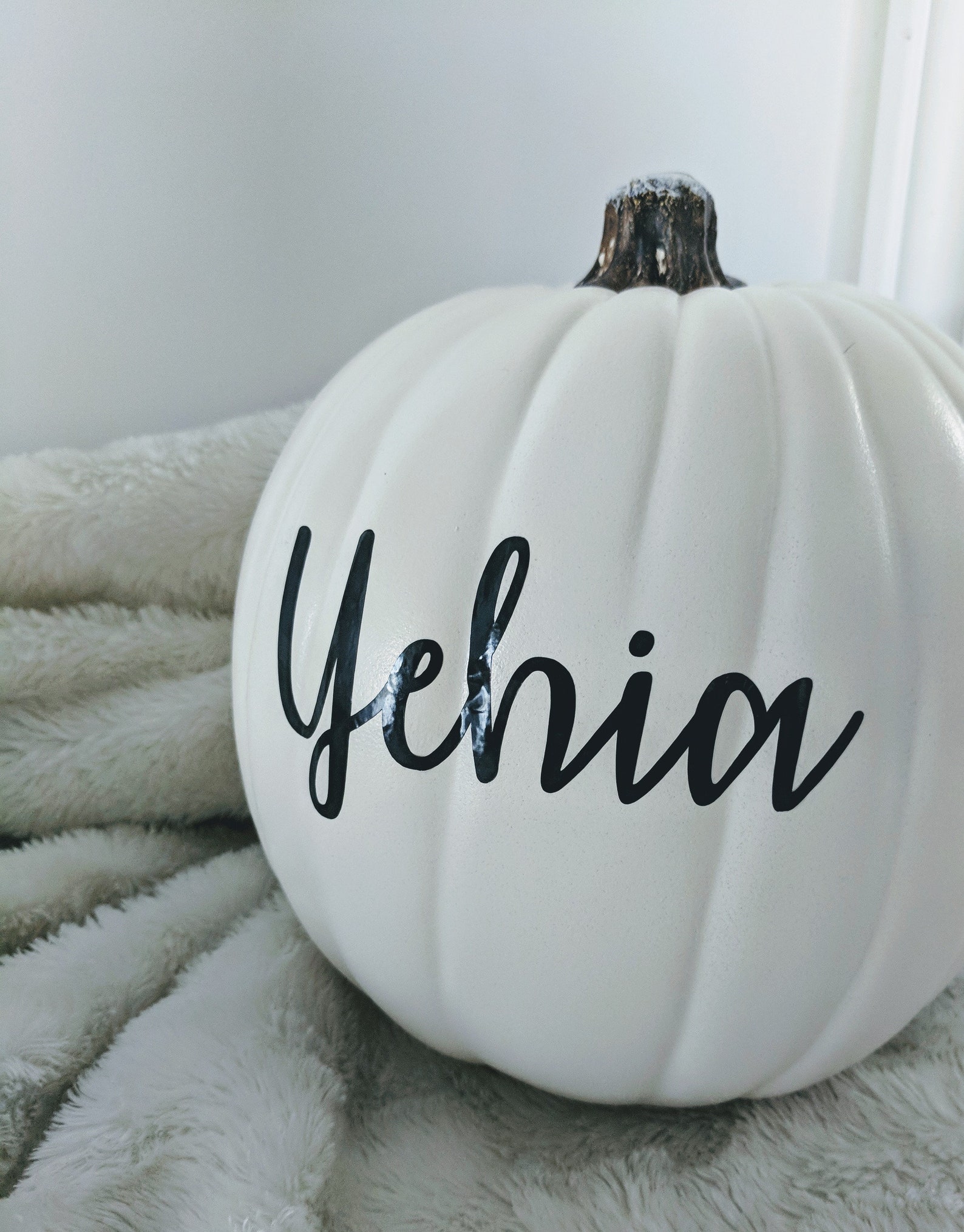 Pumpkin Decal, Last Name Decal, Halloween, Front Porch Decor, Halloween ...
