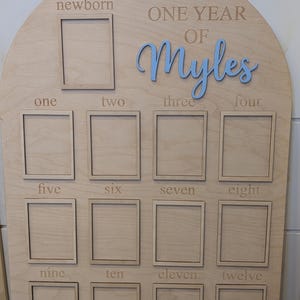 First Year Board, Baby's First Year Sign, One Year of Photo Board, 12 ...